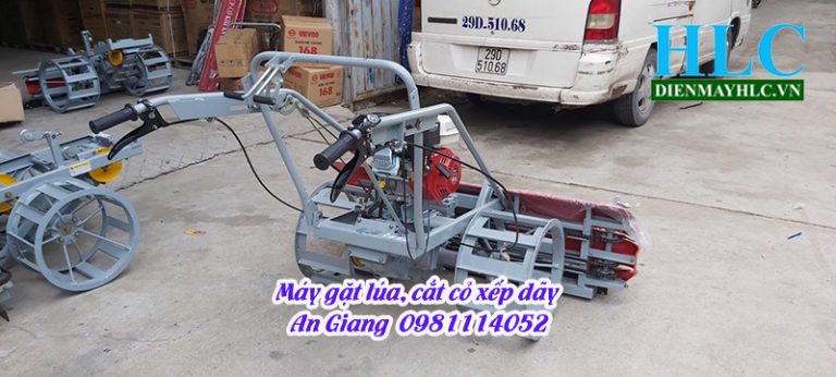 Máy gặt cắt lúa xếp dãy giá rẻ trợ thủ đắc lực cho bà vào mùa gặt